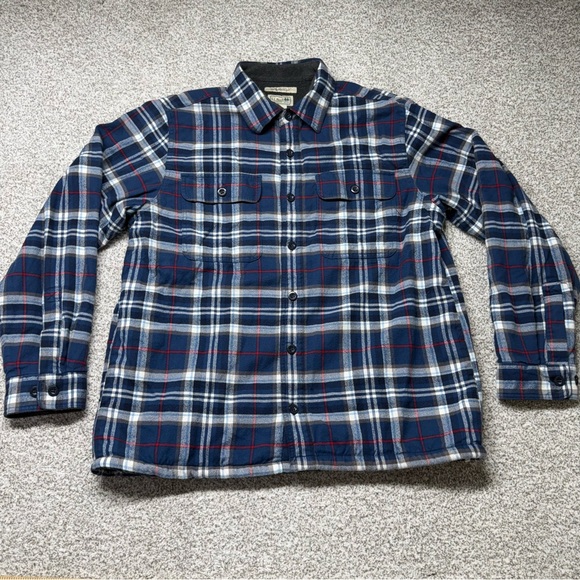 L.L. Bean | Jackets & Coats | Mens Ll Bean Blue Plaid Fleecelined ...